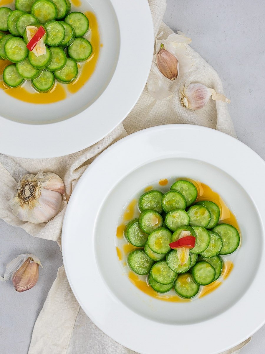 Crunchy Asian Cucumber Salad - Drive Me Hungry