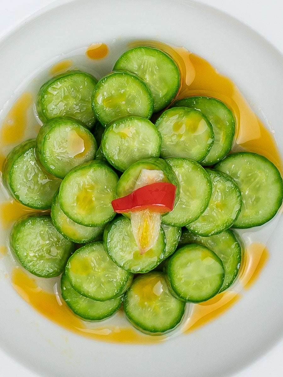 Crunchy Asian Cucumber Salad - Drive Me Hungry