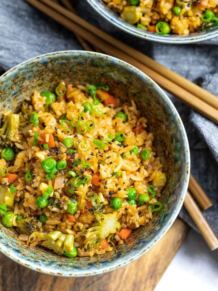 Thai Red Curry Chicken Fried Rice - Drive Me Hungry