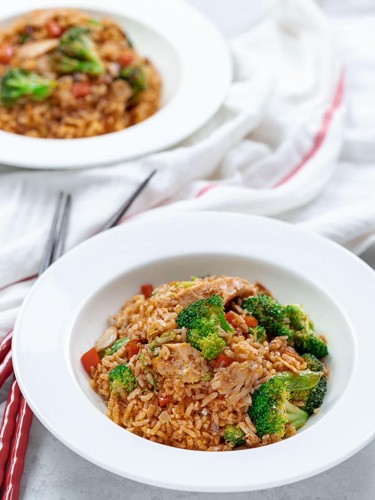 Thai Red Curry Chicken Fried Rice - Drive Me Hungry