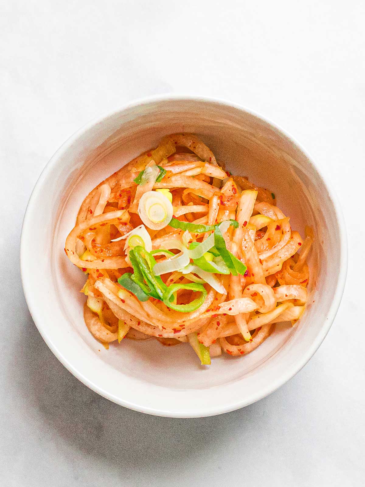 Spicy Korean Radish Salad | Musaengchae - Drive Me Hungry