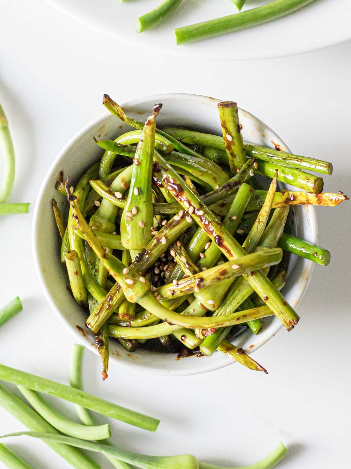 Stir Fried Garlic Scapes - Drive Me Hungry