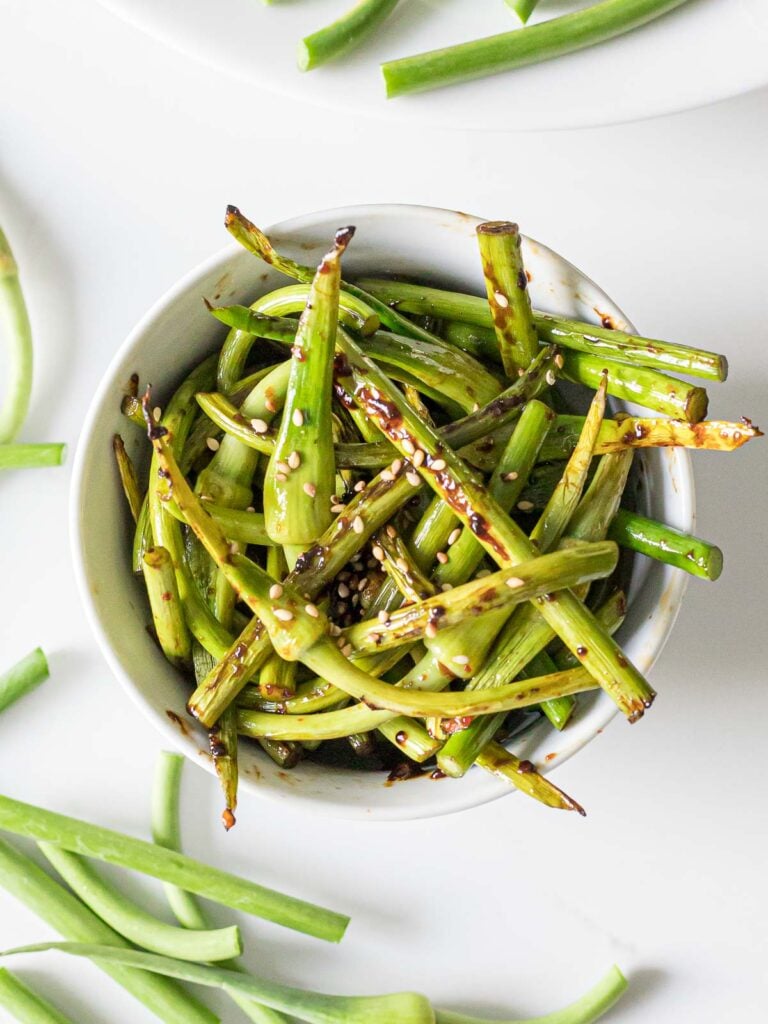Stir Fried Garlic Scapes - Drive Me Hungry