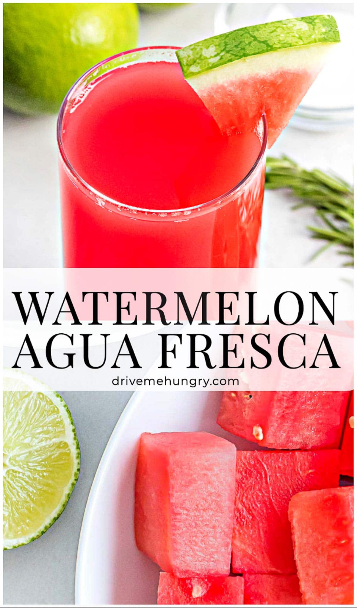 Watermelon Agua Fresca - Refreshing and Healthy! - Drive Me Hungry
