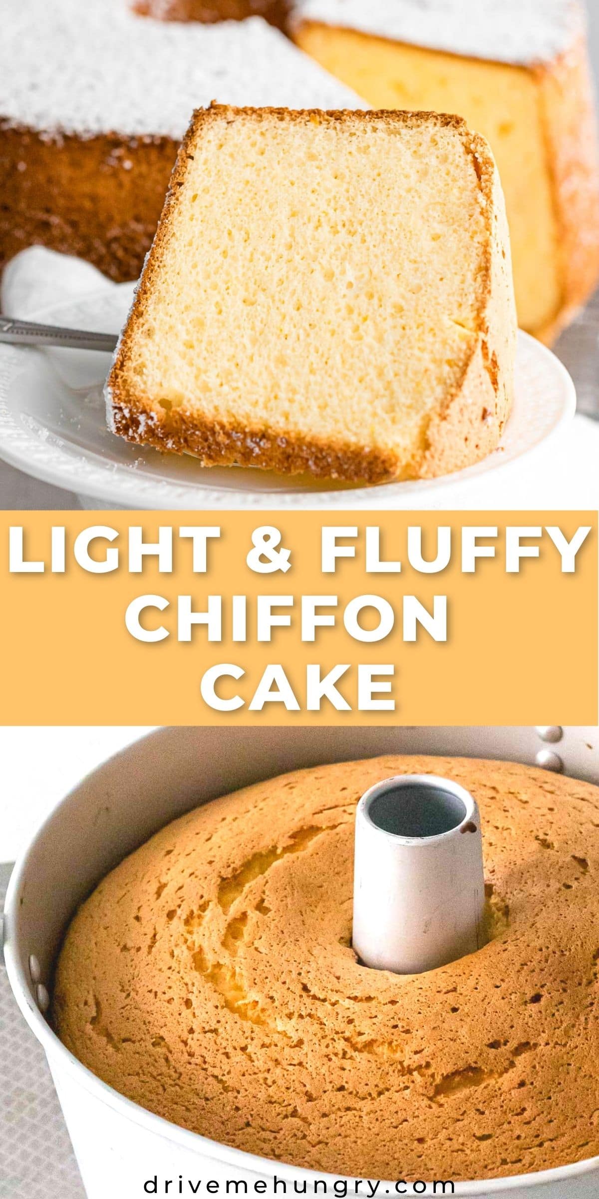 Light and Fluffy Chiffon Cake - Drive Me Hungry
