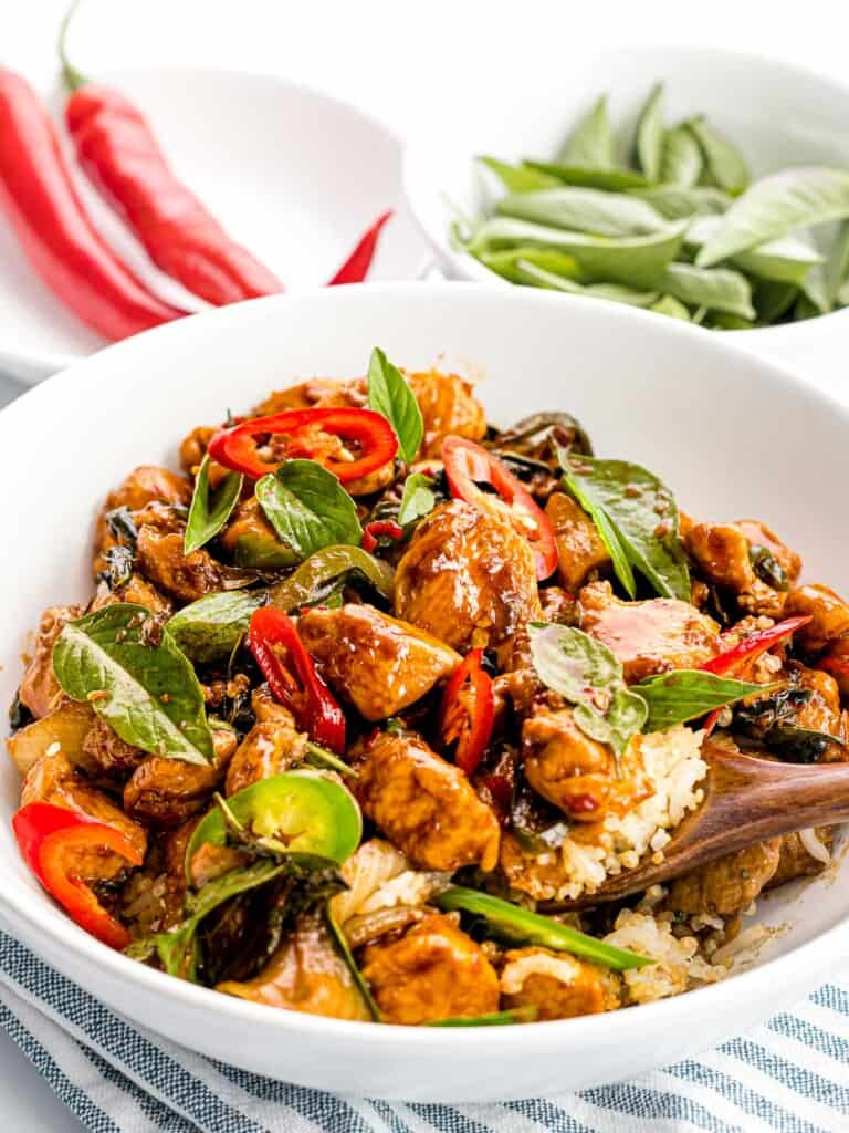 Thai Basil Chicken (Pad Krapow Gai) - Drive Me Hungry