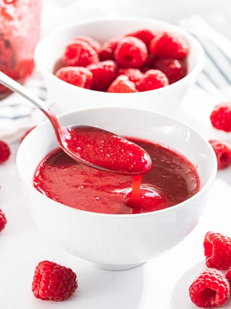 Easy Raspberry Sauce - Drive Me Hungry