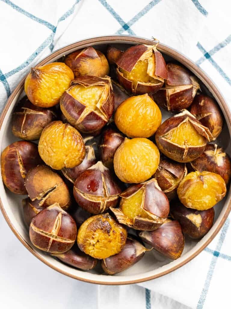 Roasted Chestnuts (Easy-Peel Method) - Drive Me Hungry
