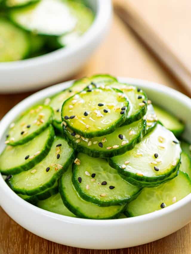 Sunomono (Japanese Cucumber Salad) - Drive Me Hungry